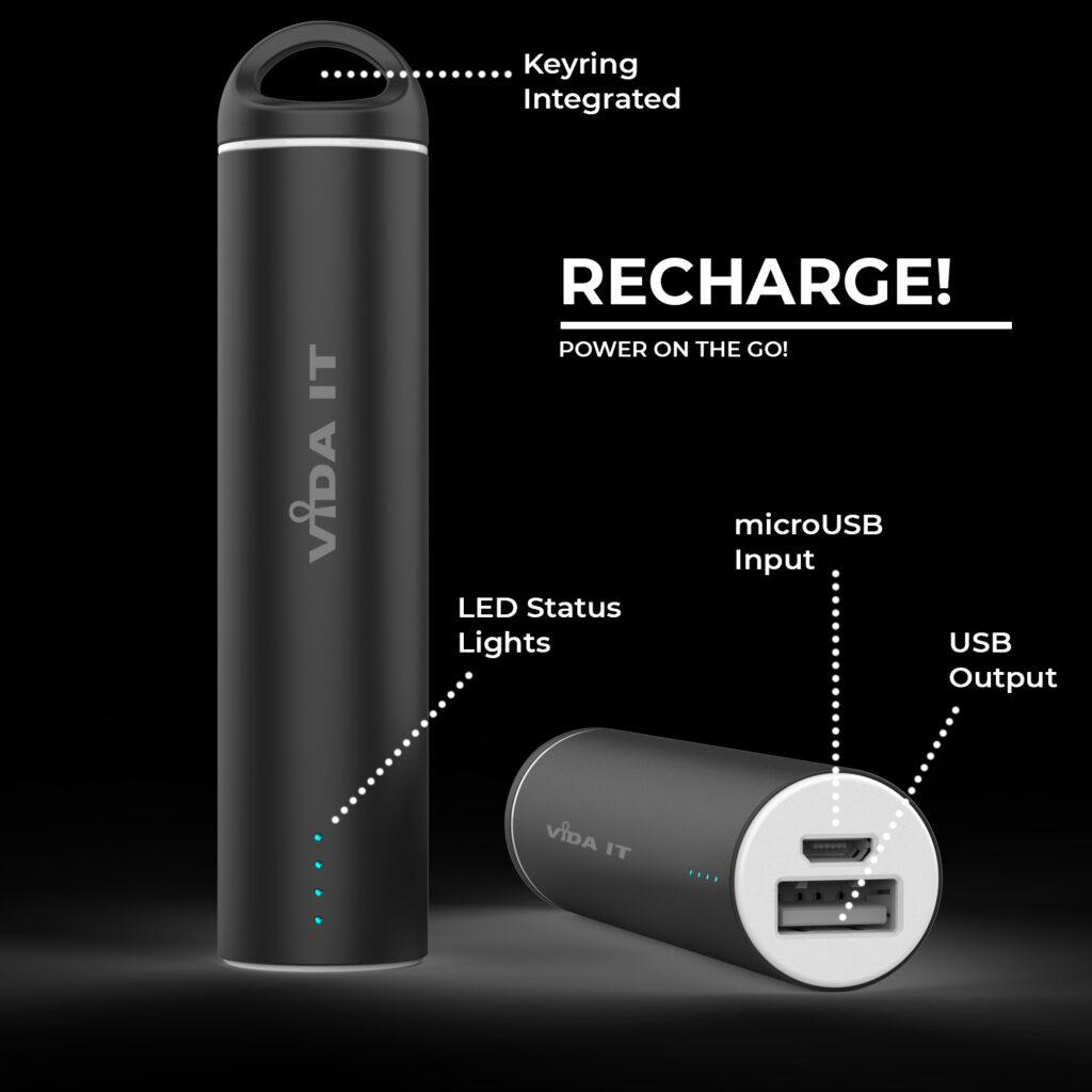 Vida IT D30X Tube Power Bank 2500mAh Portable Charger - Vida ...