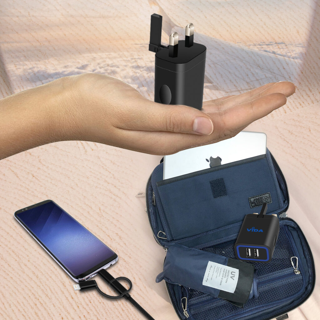 Vida IT VS1 Fast 2-Port USB Wall Charger 5V 2.4A Mains Adapter (UK Plug ...