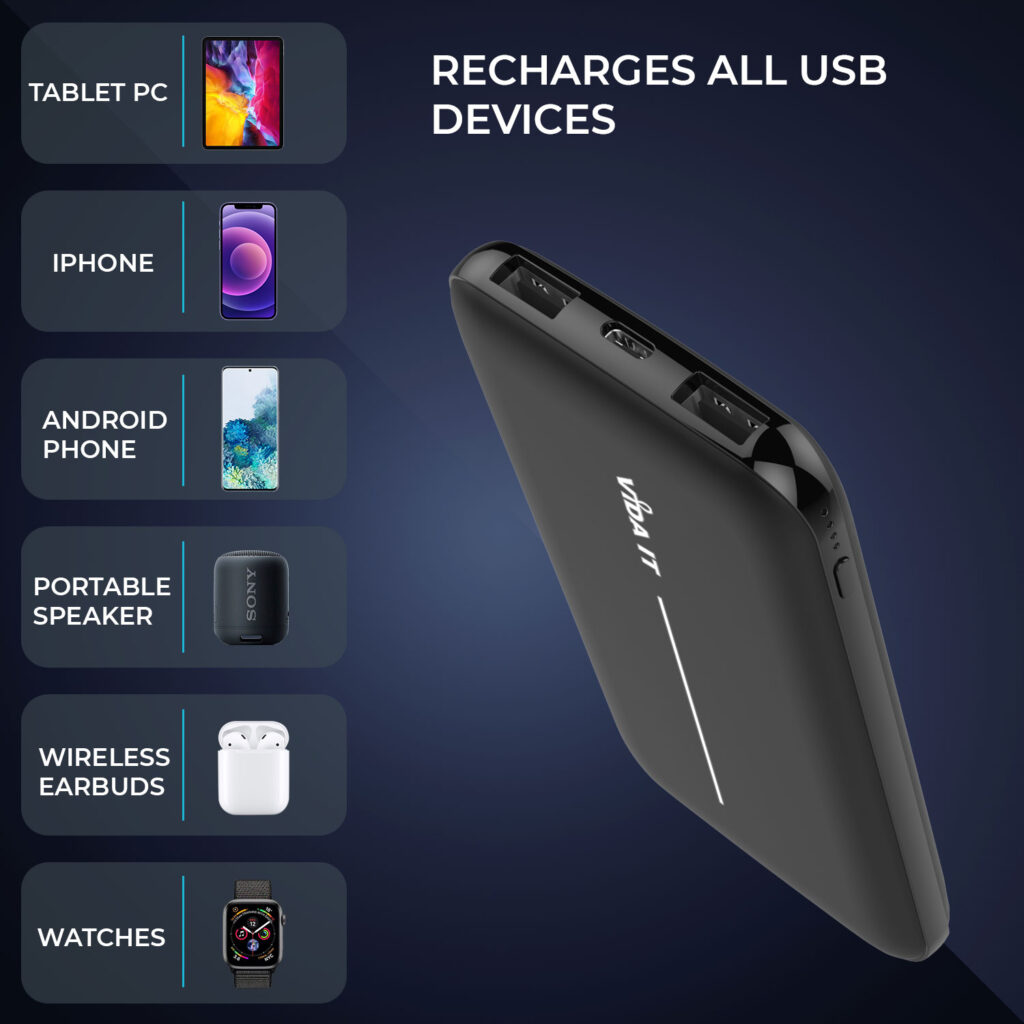 Vida IT vFab Power Bank 10000mAh Portable Charger for Heated Vest ...