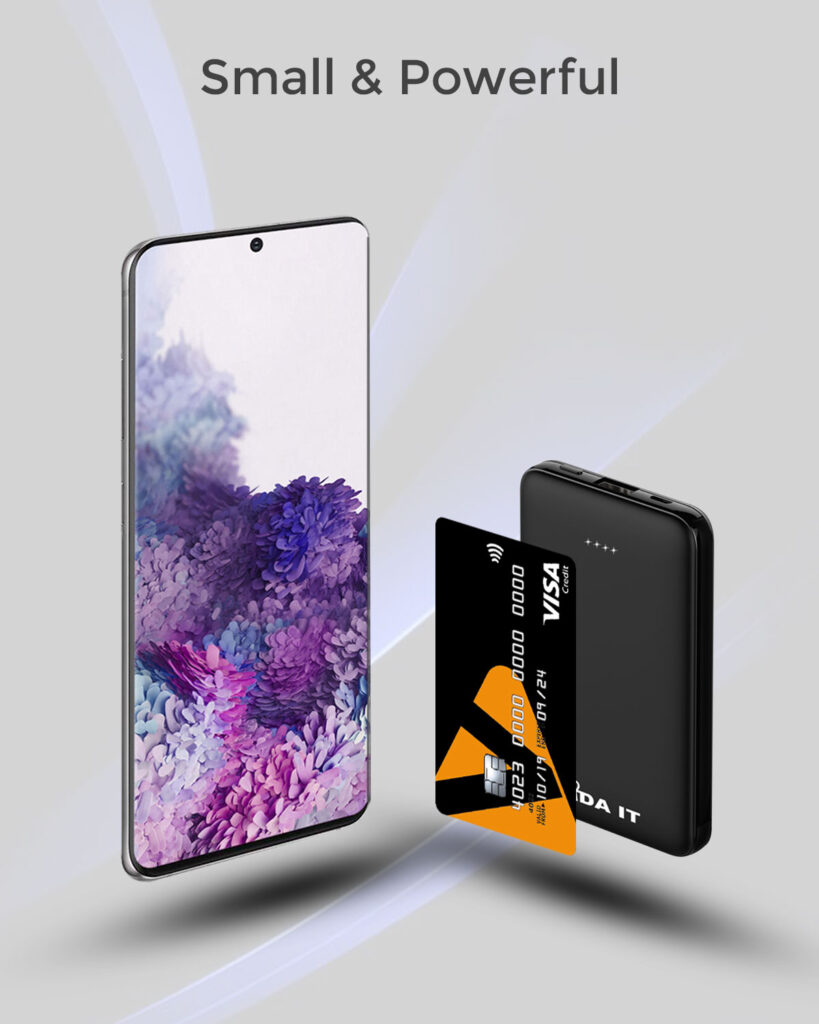 Vida IT vBot 5000mAh Power Bank Portable Charger with Built-In Cable ...