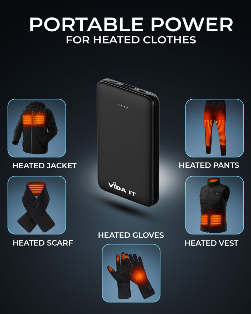 Vida IT vBot 5000mAh Power Bank Portable Charger with Built-In Cable ...