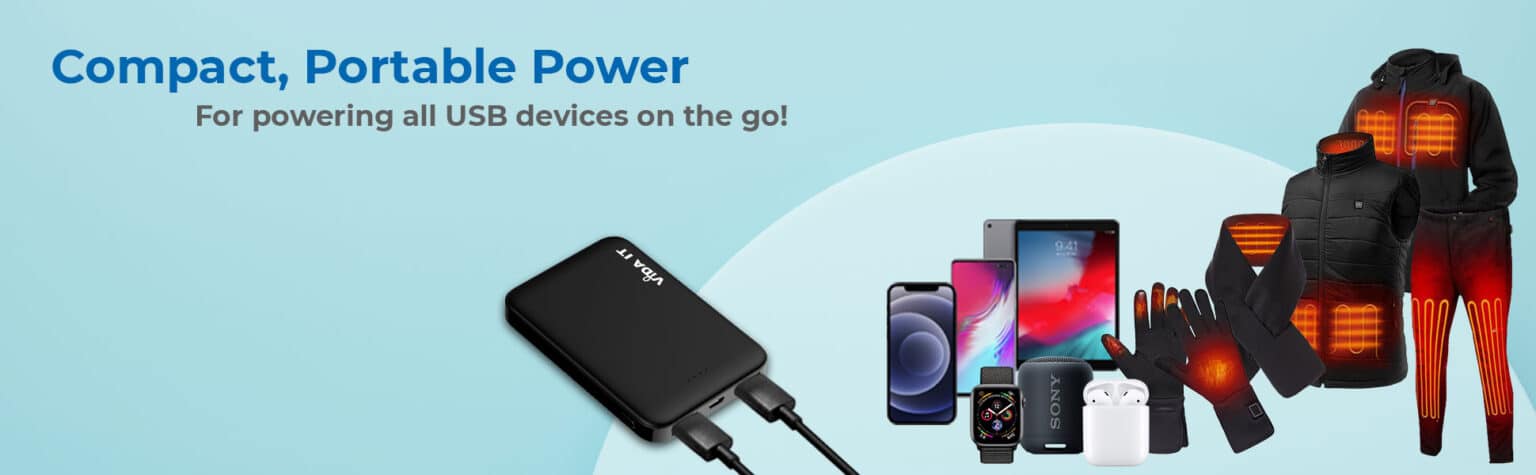 Vida IT vPow Mini Power Bank 5000mAh Battery Pack for Heated Vest ...